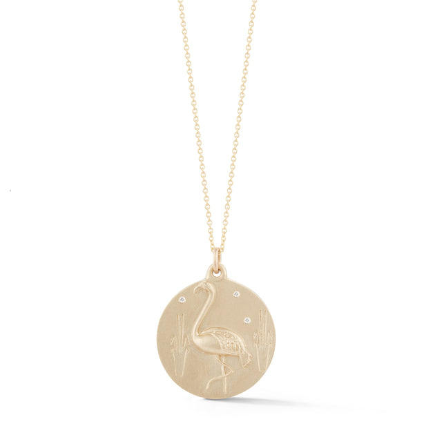 Flamingo Solid 14K Gold Charm Chain Necklace with Diamonds – Star ...